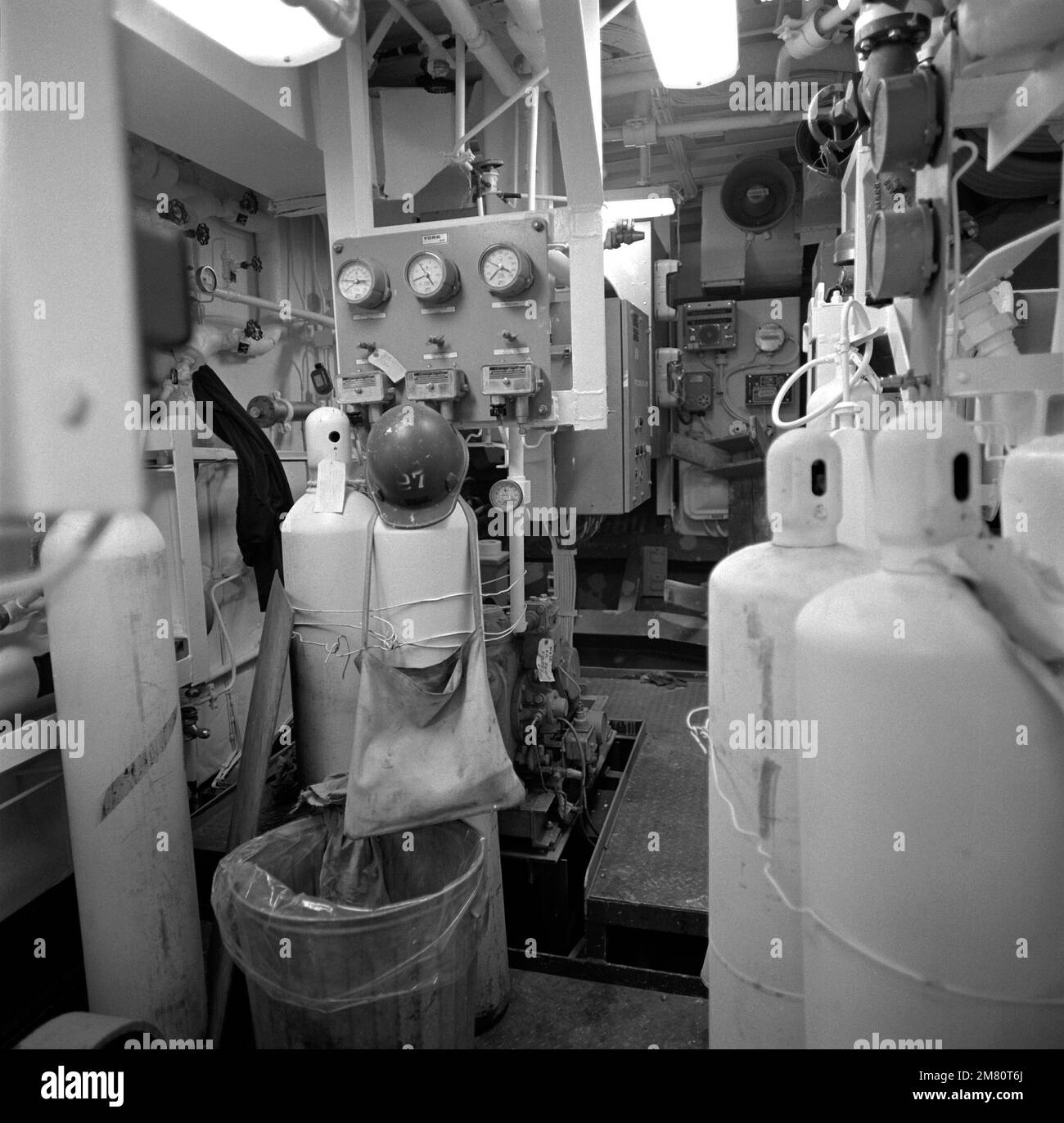 The No. 1 auxiliary machinery room aboard the guided missile frigate ...