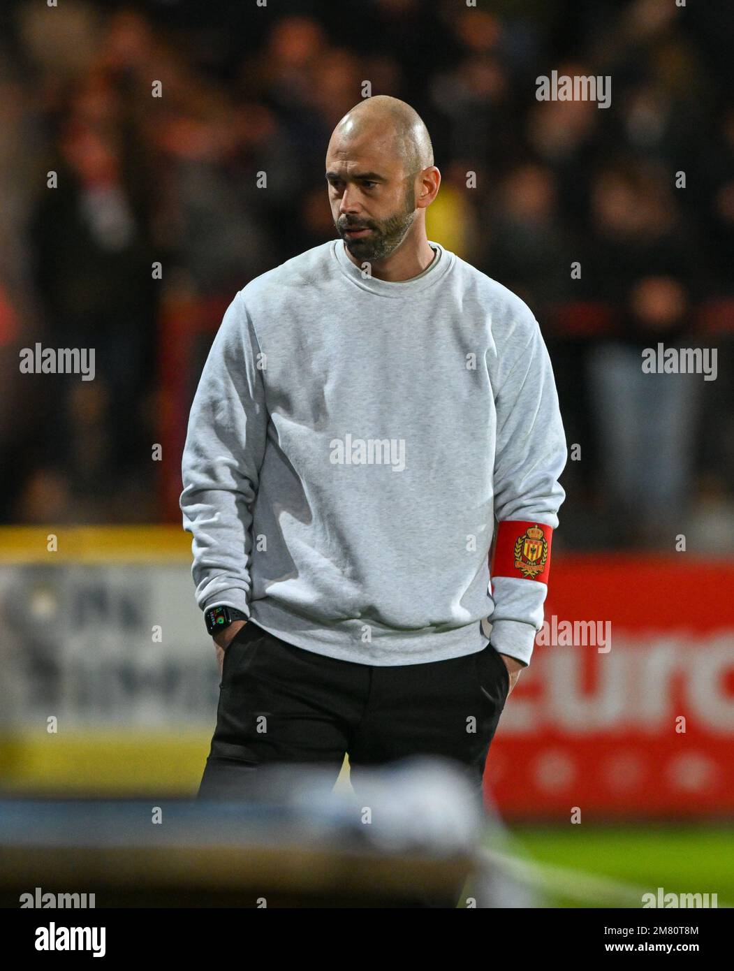 Head Coach Steven Defour of KV Mechelen pictured during a soccer game ...