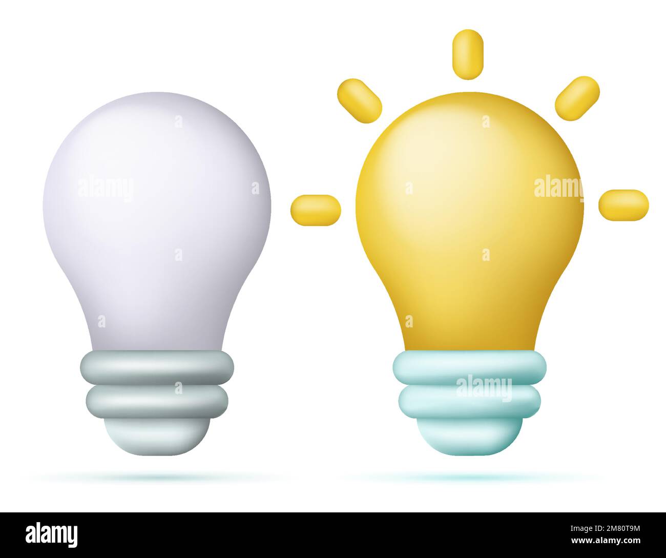 Cartoon Flashlight Turned On And Off