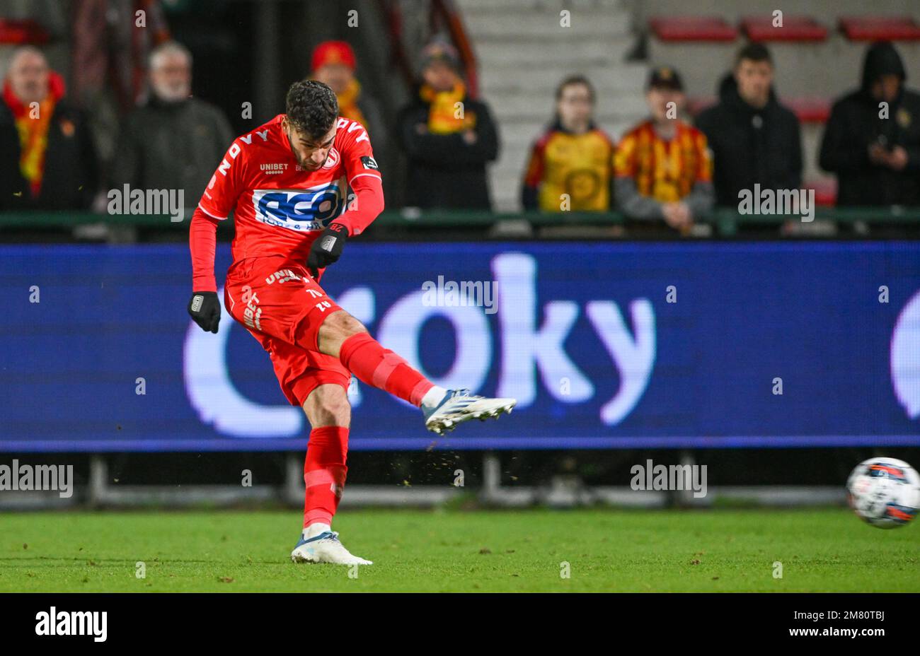 Massimo Bruno (70) of KV Kortrijk pictured during a soccer game between ...