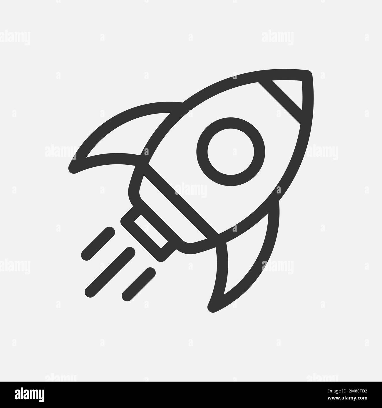 Rocket flying vector icon Black and White Stock Photos & Images - Alamy