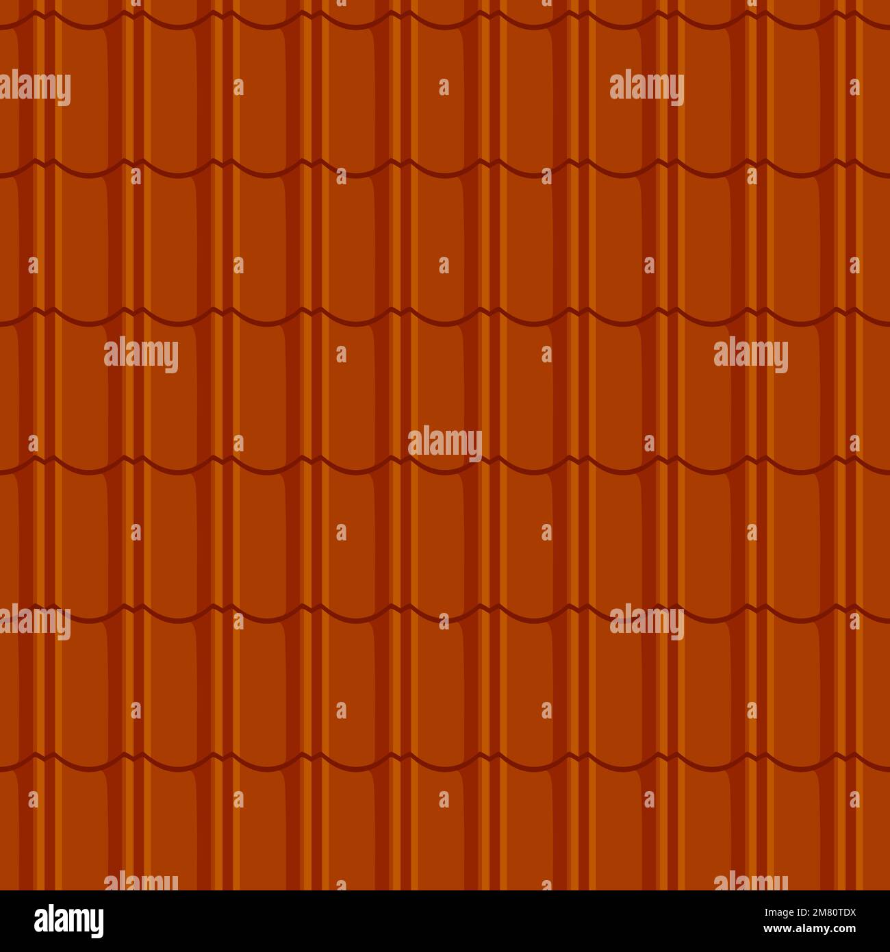 Orange roof tile texture, seamless pattern background, vector rooftop ...