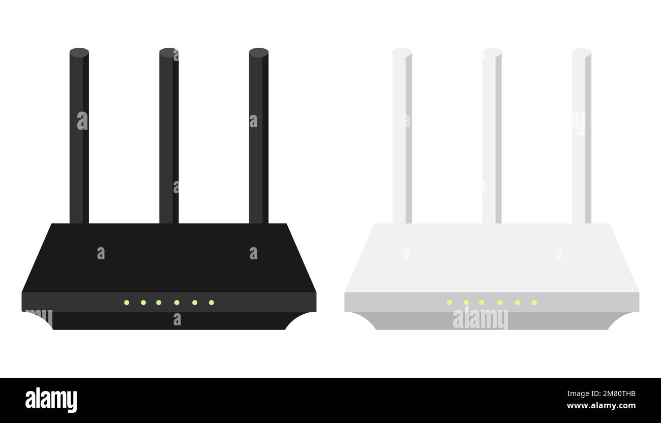 Wifi Router. Wireless ethernet modem router. Vector illustration. Eps ...