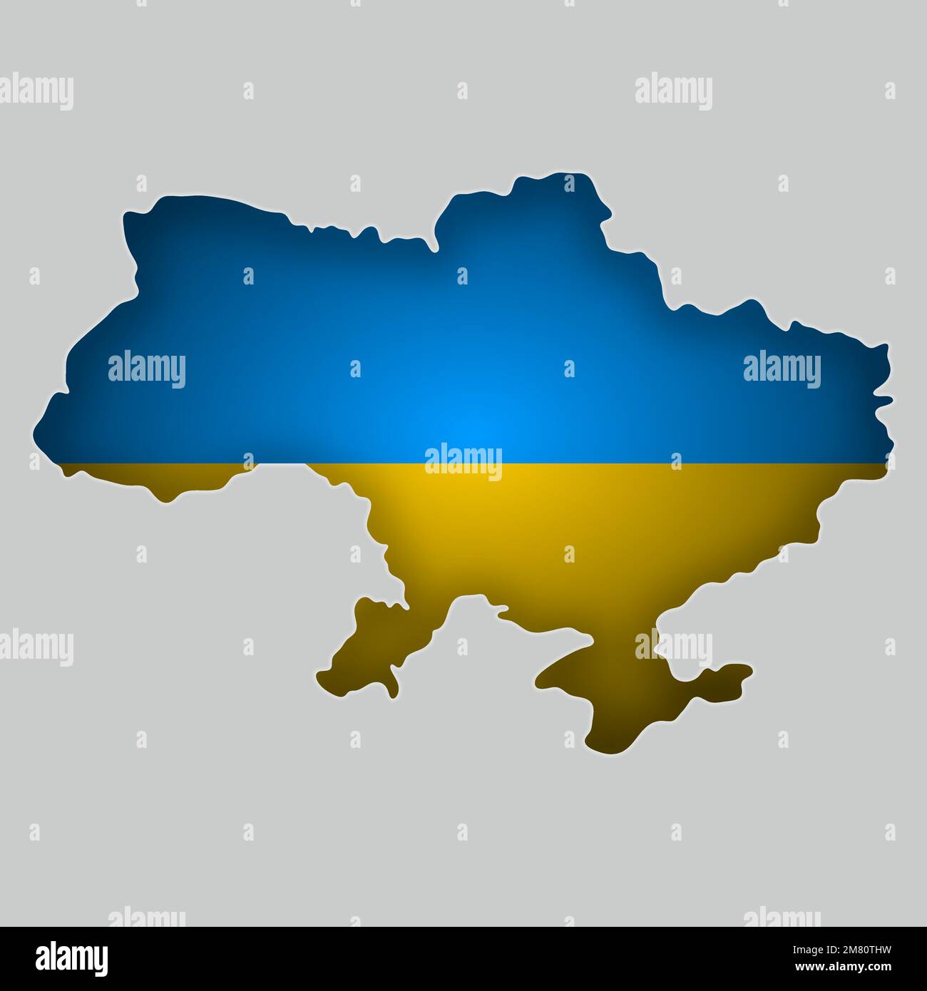 Ukraine map. Flag Incorporated Into the Map of Ukraine. Vector ...