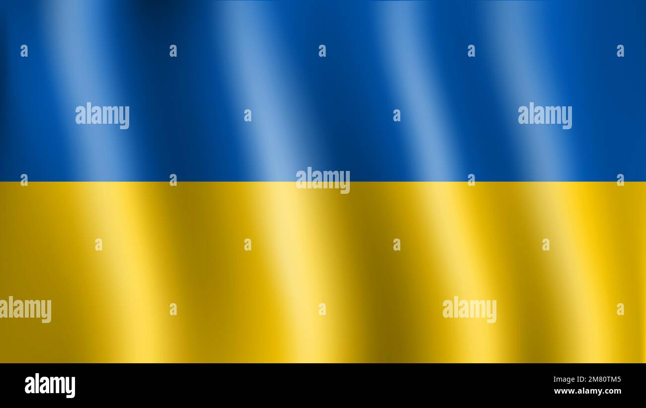 Waving realistic ukraine flag on Stock Vector Images - Alamy