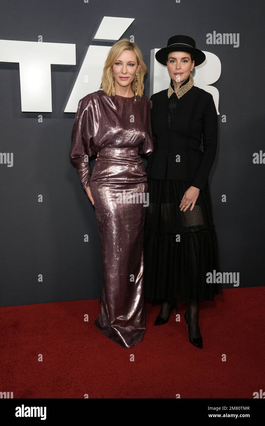 Cate Blanchett, left and Nina Hoss pose for photographers upon arrival at the premiere of the ...
