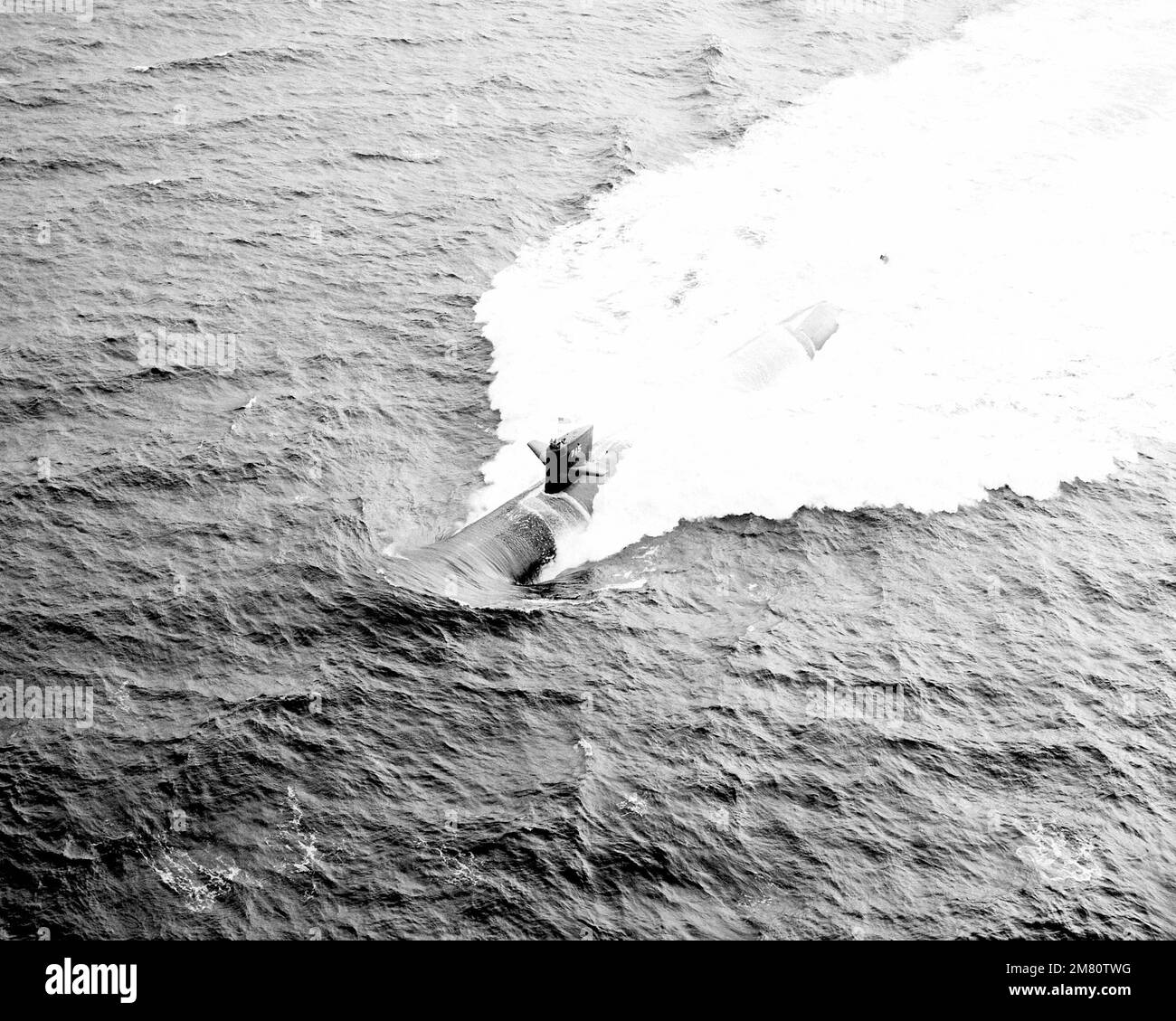 An aerial port bow view of the Los Angeles class nuclear-powered attack ...