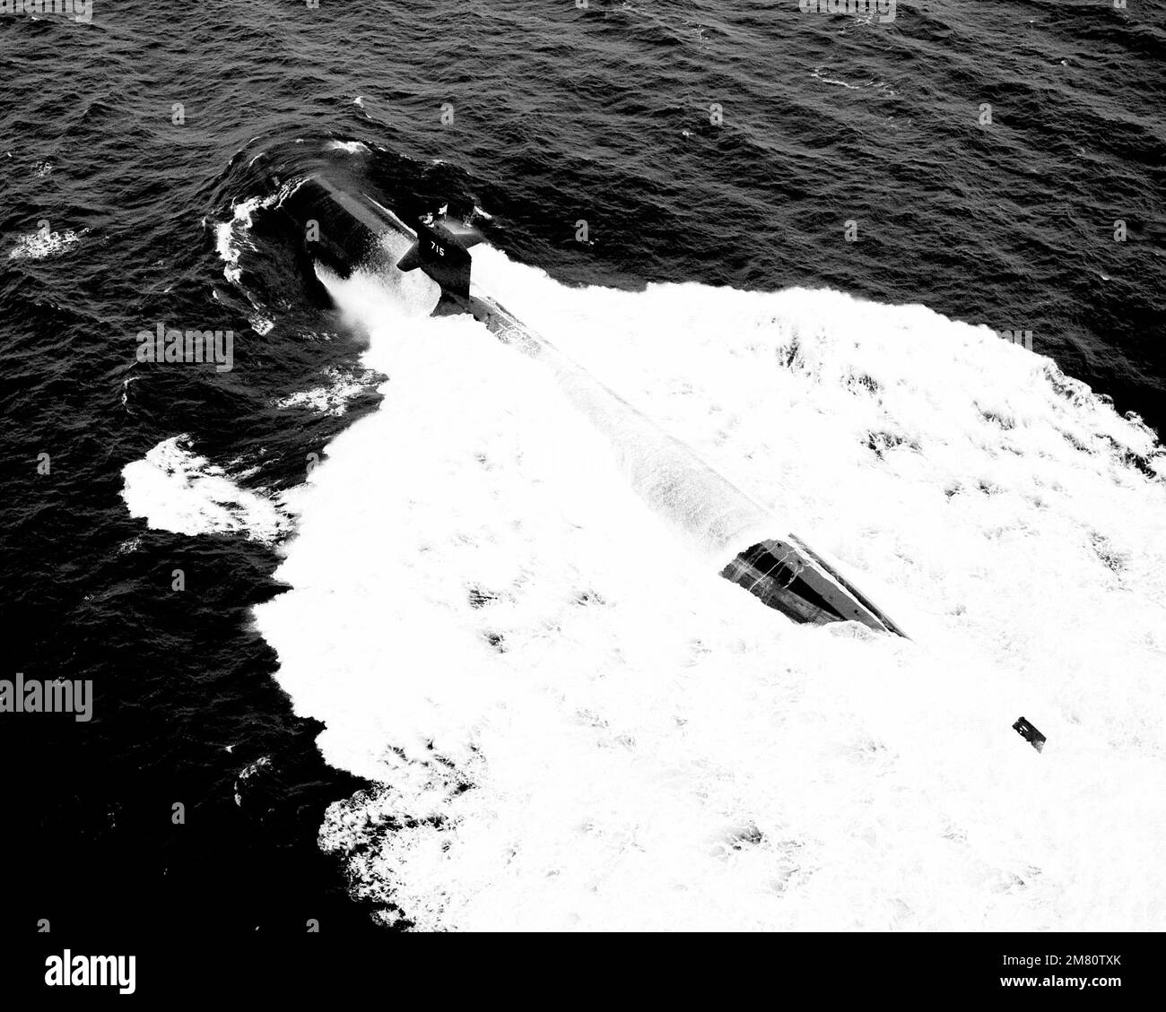 An aerial port quarter view of the Los Angeles class nuclear-powered ...