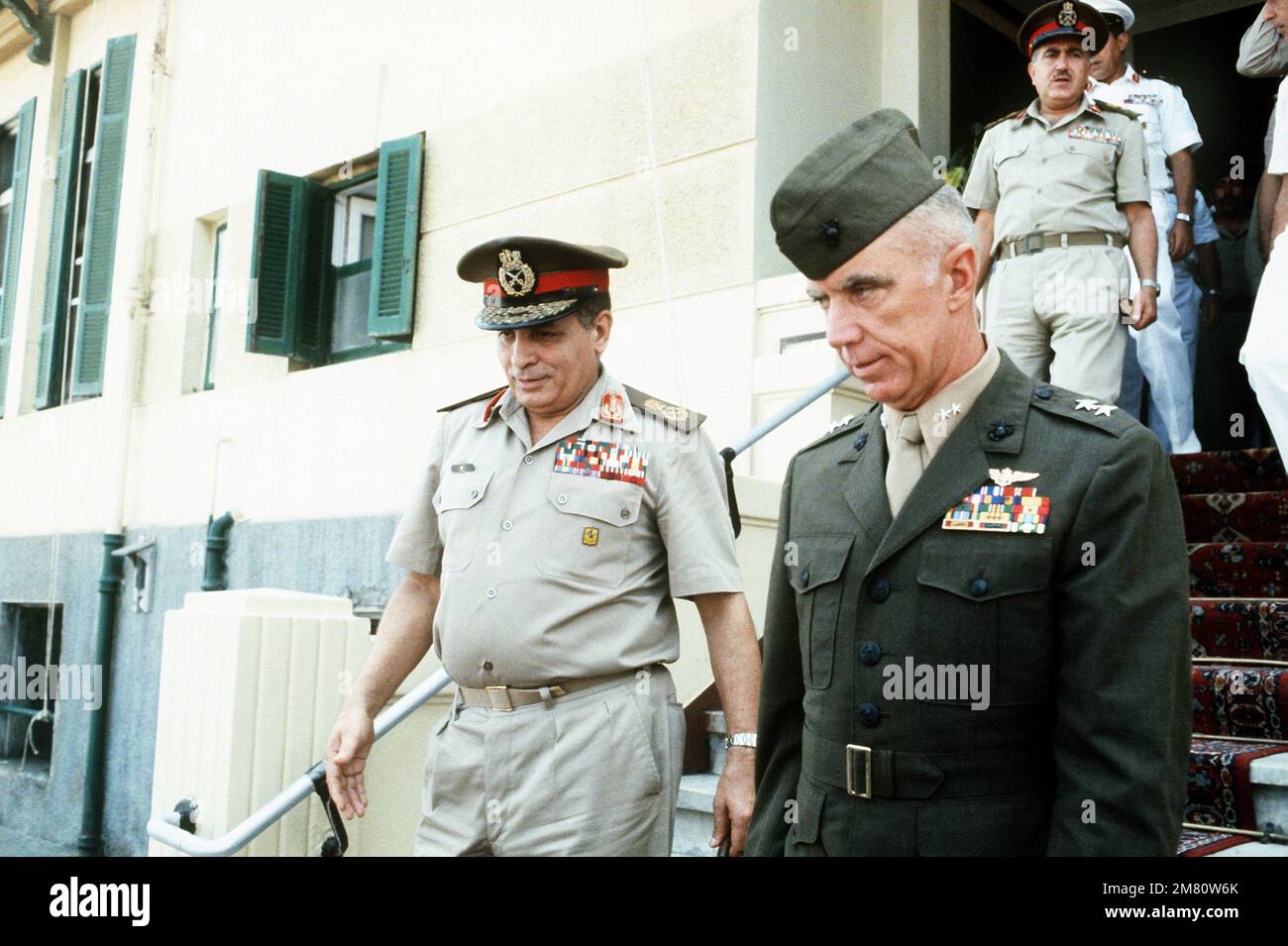 Marine MAJ. GEN. Jacob W. Moore of the U.S. Central Command, exits a ...