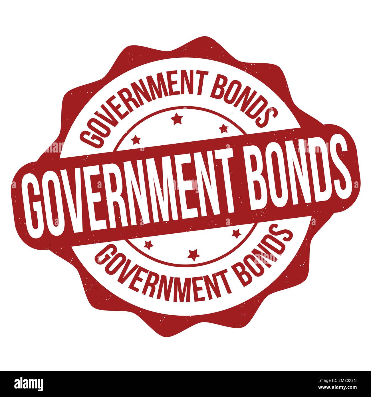 Government bonds label or stamp on white background, vector ... Government bonds label or stamp on white background, vector ...