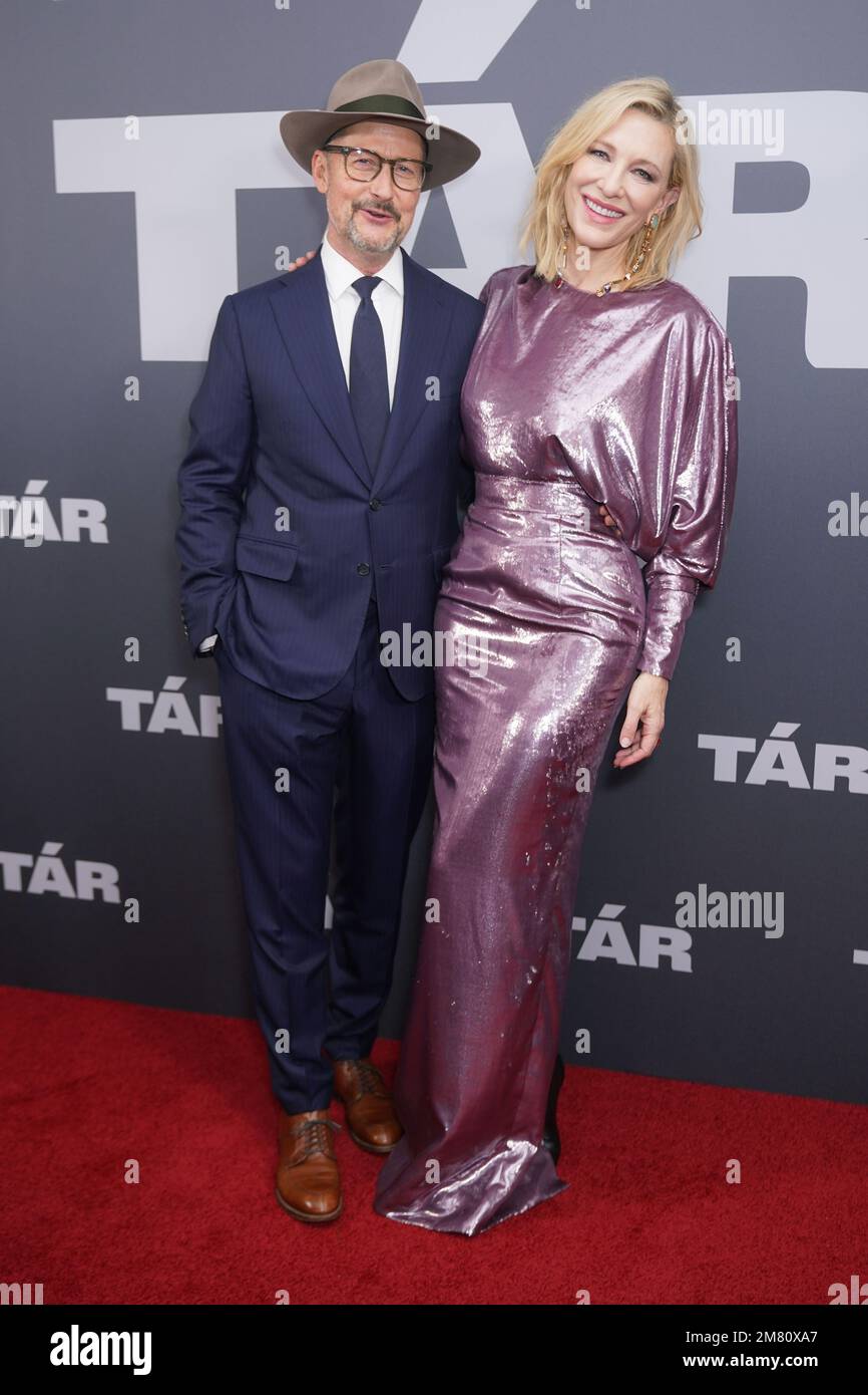 Cate Blanchett (right) and Todd Field attending the premiere of TAR, at ...