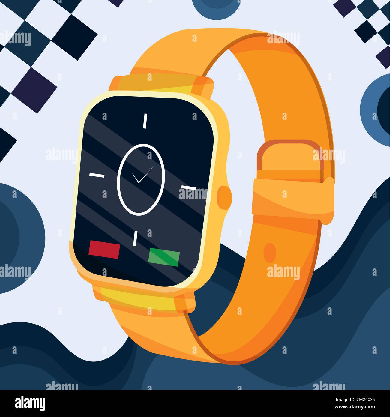 Isolated colored smartwatch with touchscreen Vector Stock Vector Image ...