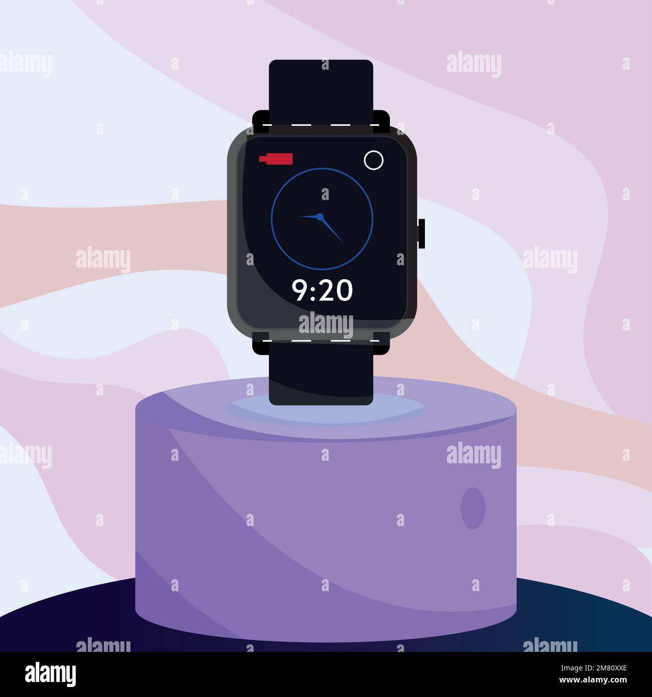 Isolated colored smartwatch with touchscreen Vector Stock Vector Image ...