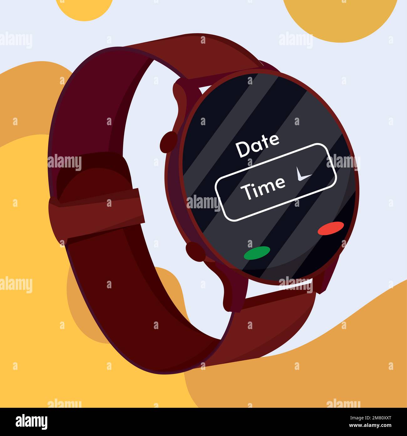 Isolated colored smartwatch with touchscreen Vector Stock Vector Image ...