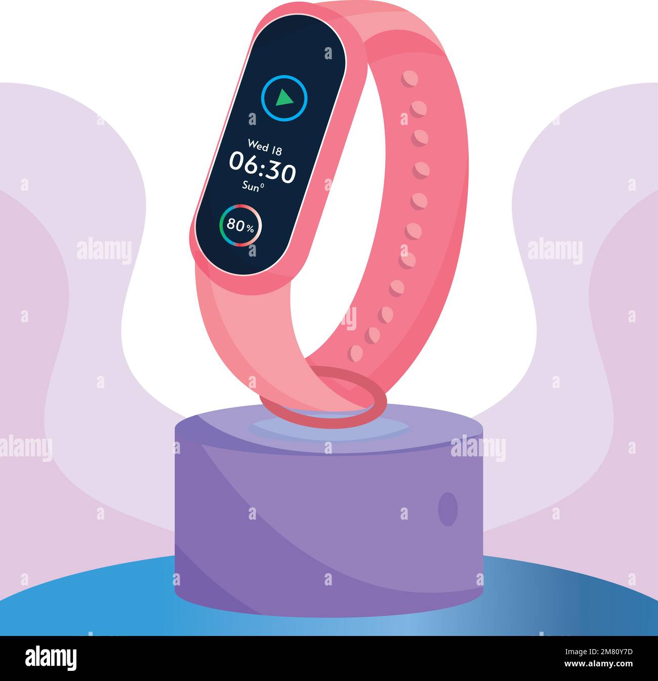 Isolated colored smartwatch with touchscreen Vector Stock Vector Image ...