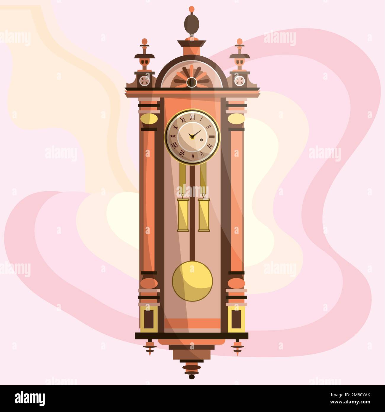 Isolated colored antique wall watch Vector Stock Vector Image & Art - Alamy