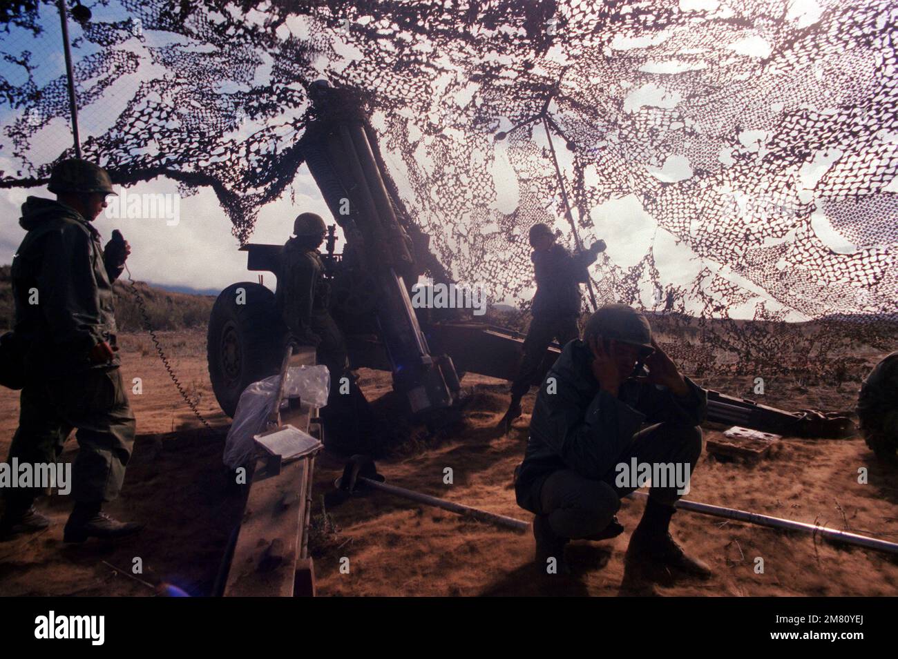 Members of Battery B, 1ST Battalion, 8th Field Artillery, 25th Infantry ...