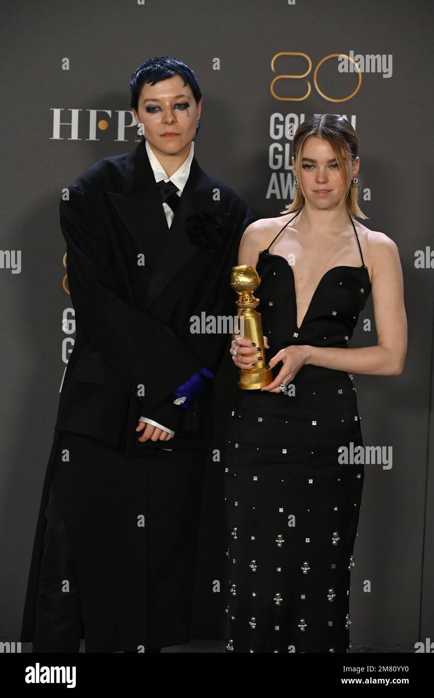 Los Angeles Usa 10th Jan 2023 Emma Darcy And Milly Alcock Best Television Series Drama