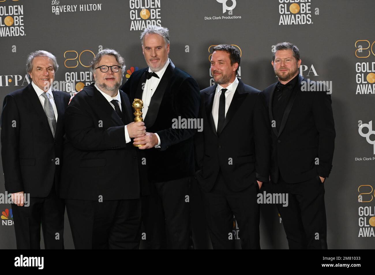 Los Angeles, USA. 10th Jan, 2023. Gary Ungar, Guillermo del Toro, Mark ...