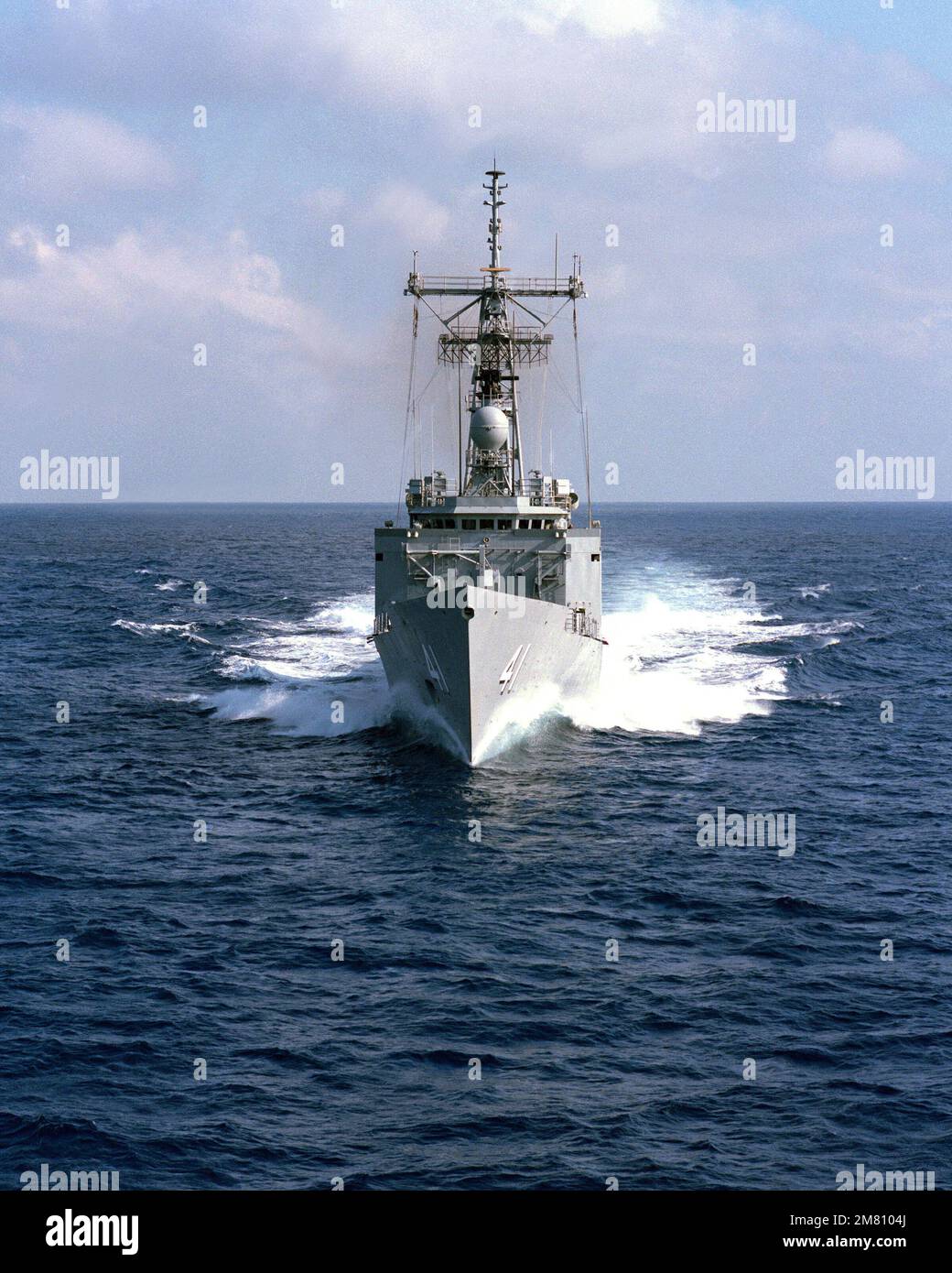 Aerial bow view of the guided missile frigate USS MCCUSKY (FFG 41 ...