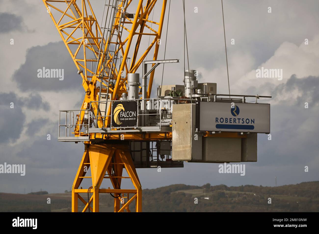 Close up of section of Tower crane Stock Photo - Alamy