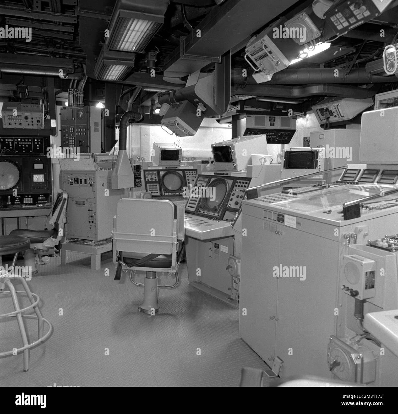The combat information center aboard the guided missile frigate DE WERT ...