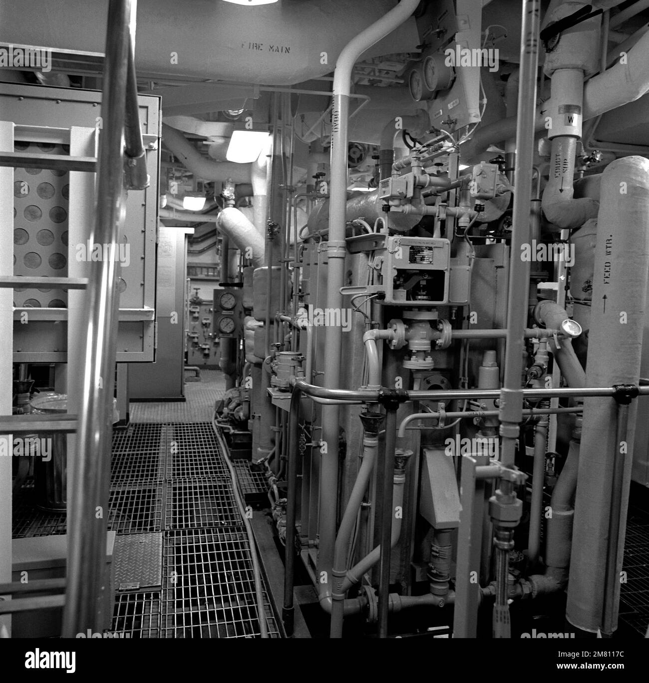 The auxiliary machinery room No.3 aboard the guided missile frigate DE ...