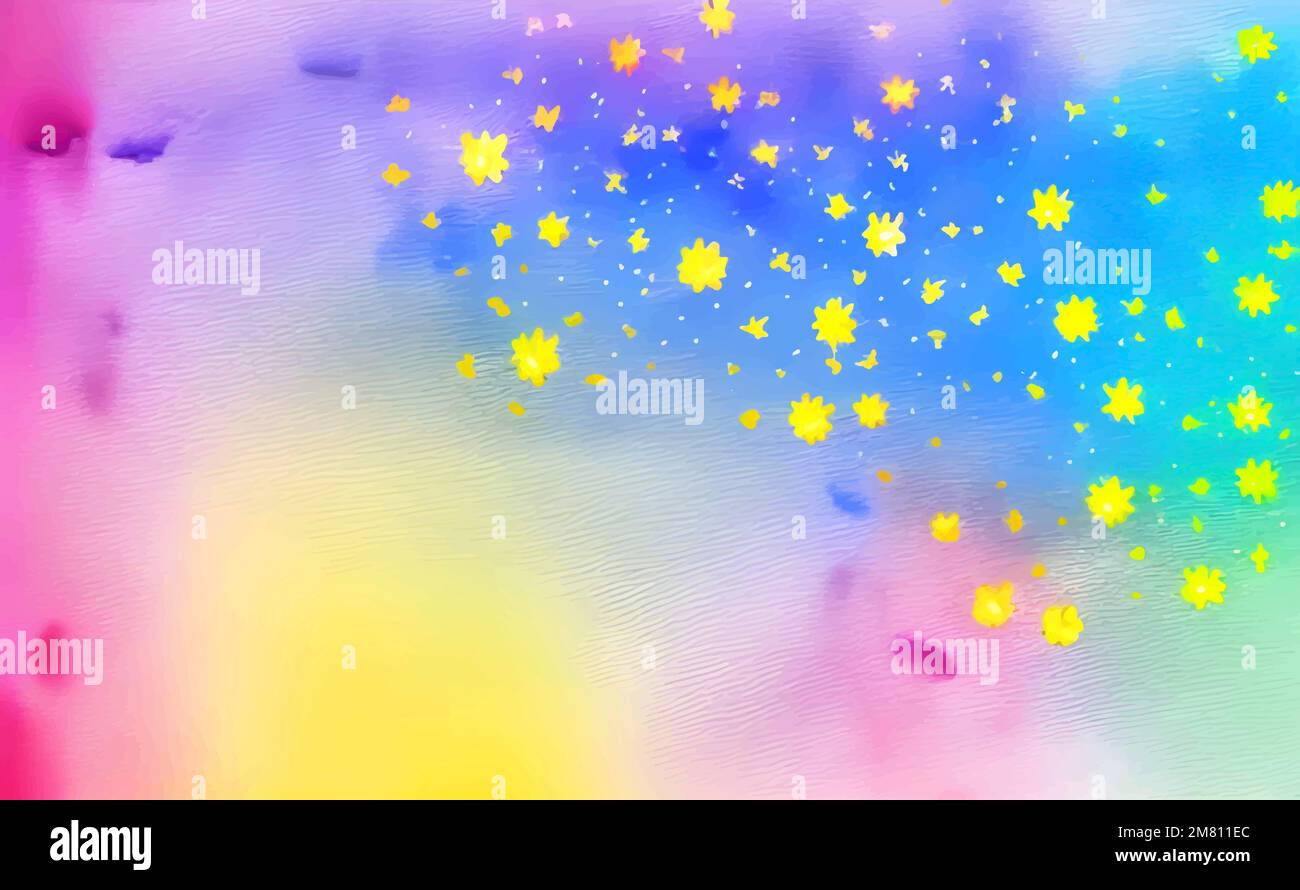 Vector floral watercolor background, wallpaper with beautiful yellow ...