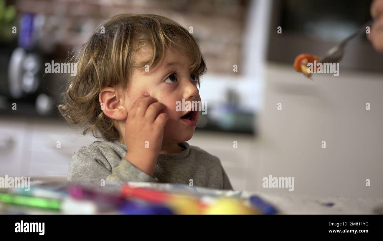 Kid and vegetable and refusing hi-res stock photography and images - Alamy