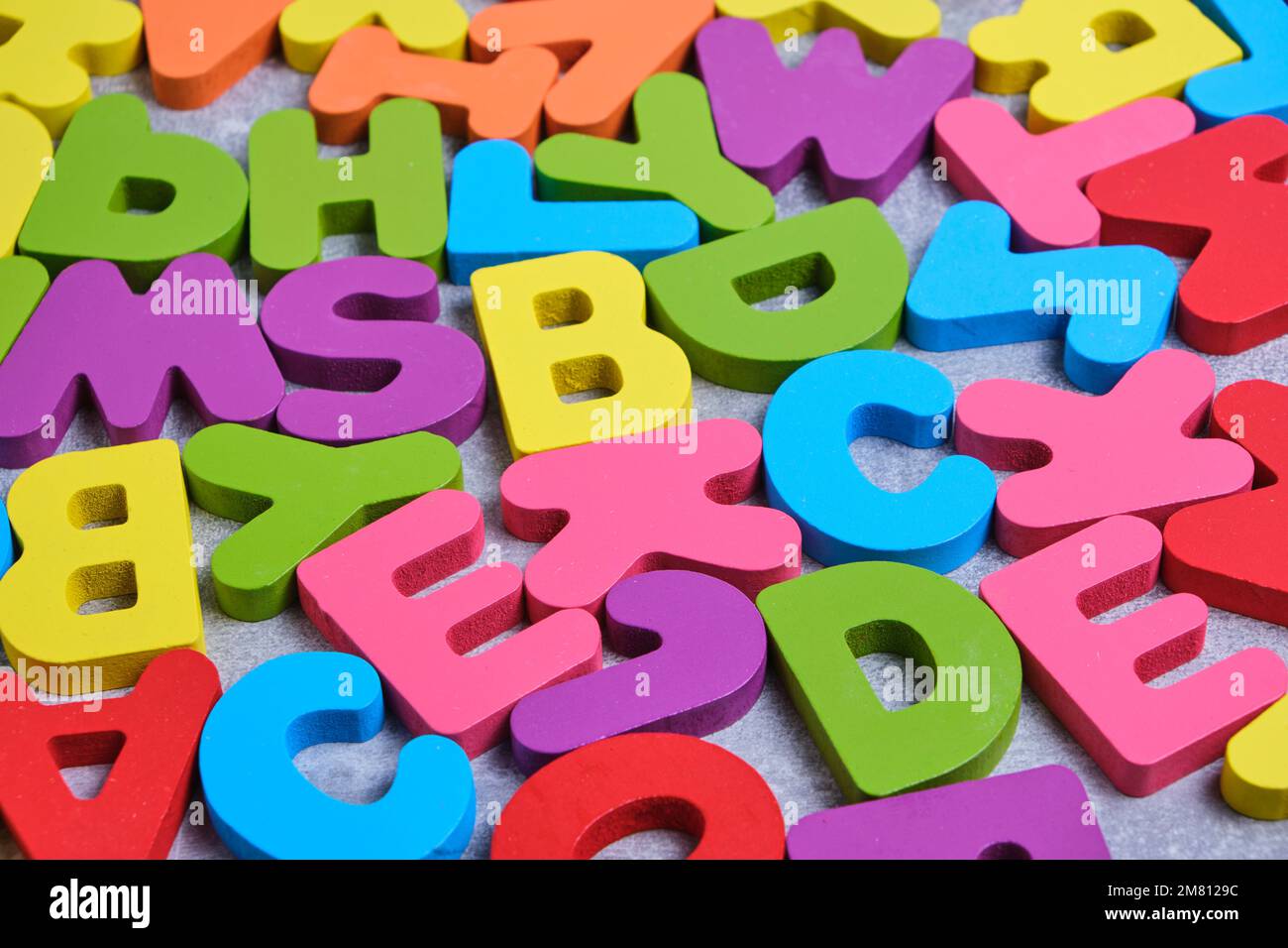 Bright background colorful letters children's English alphabet Stock ...