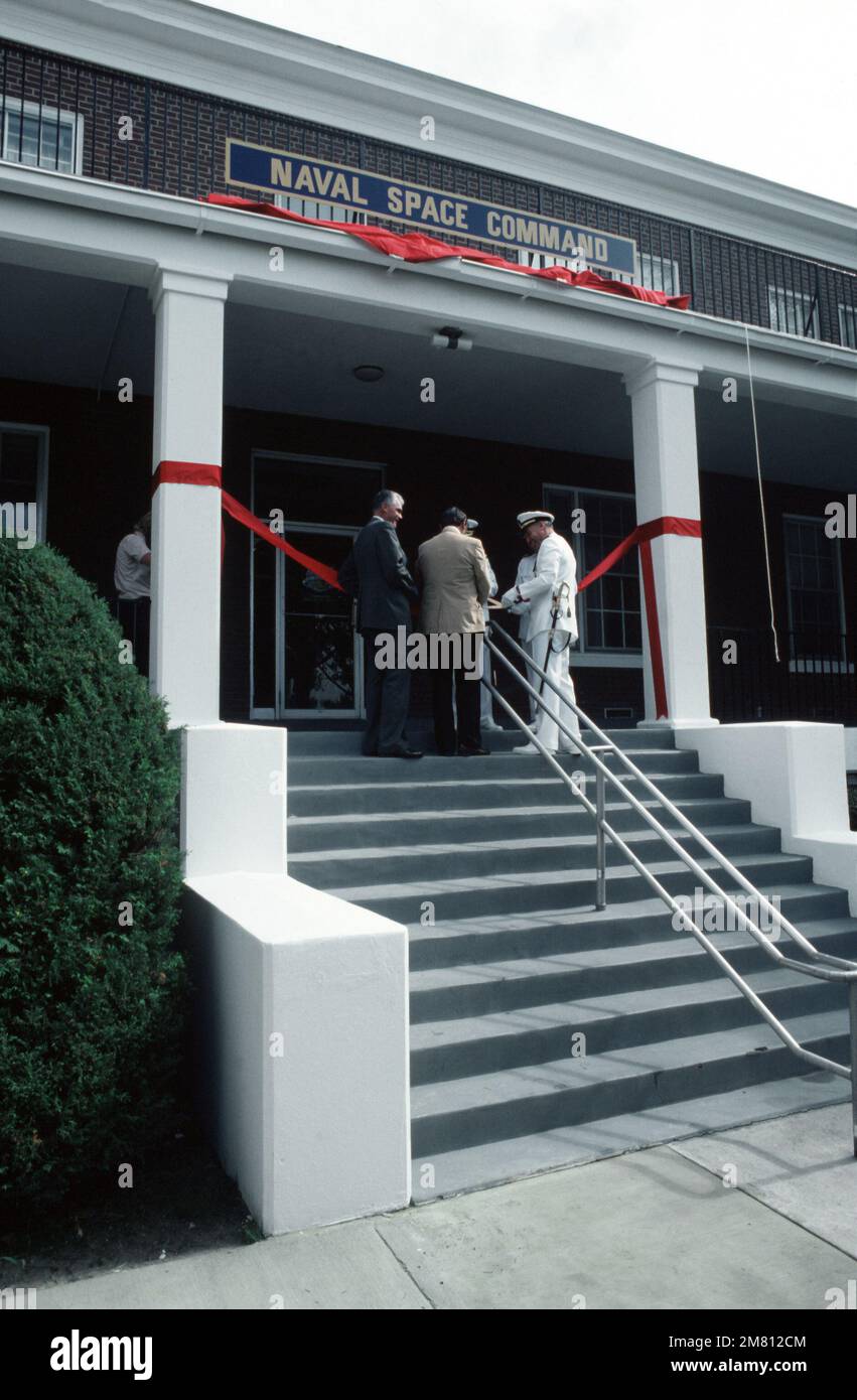 Admiral James D. Watkins, chief of Naval Operations, cuts the ribbon at ...