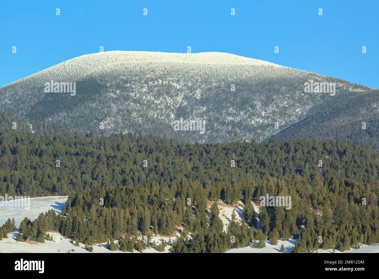 continental divide ridge and foothills in winter near avon, montana ...