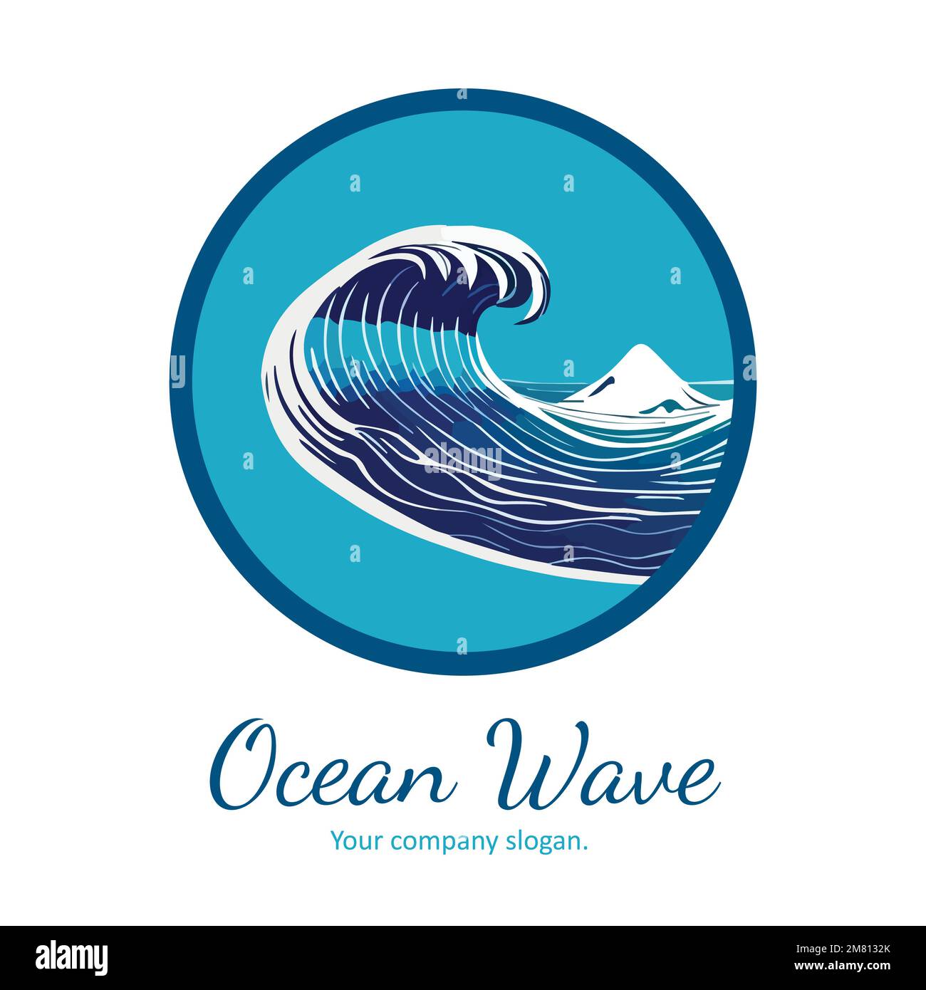 Ocean logo for any brand company - water illustration. Sea or river ...