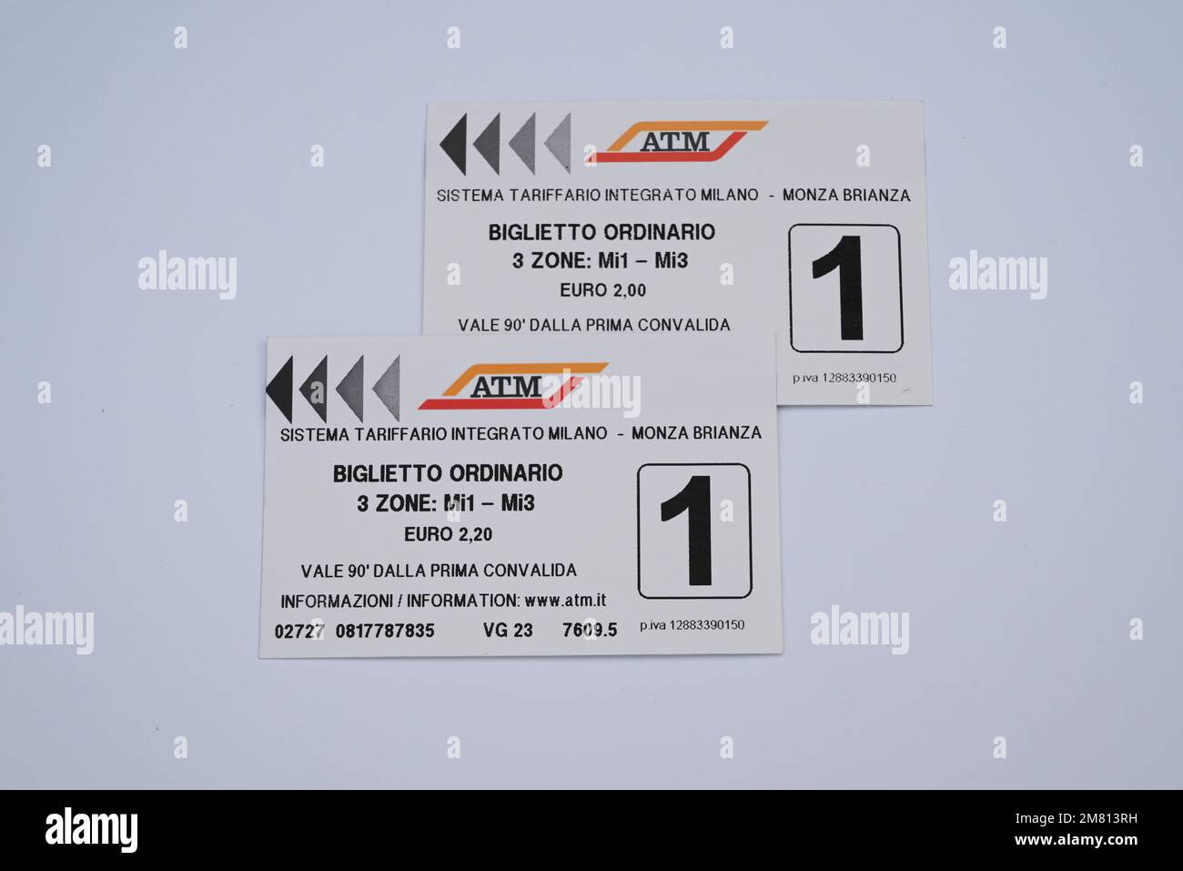 Milan, Italy. 11th Jan, 2023. Milan, Italy ATM ument in ticket prices ...