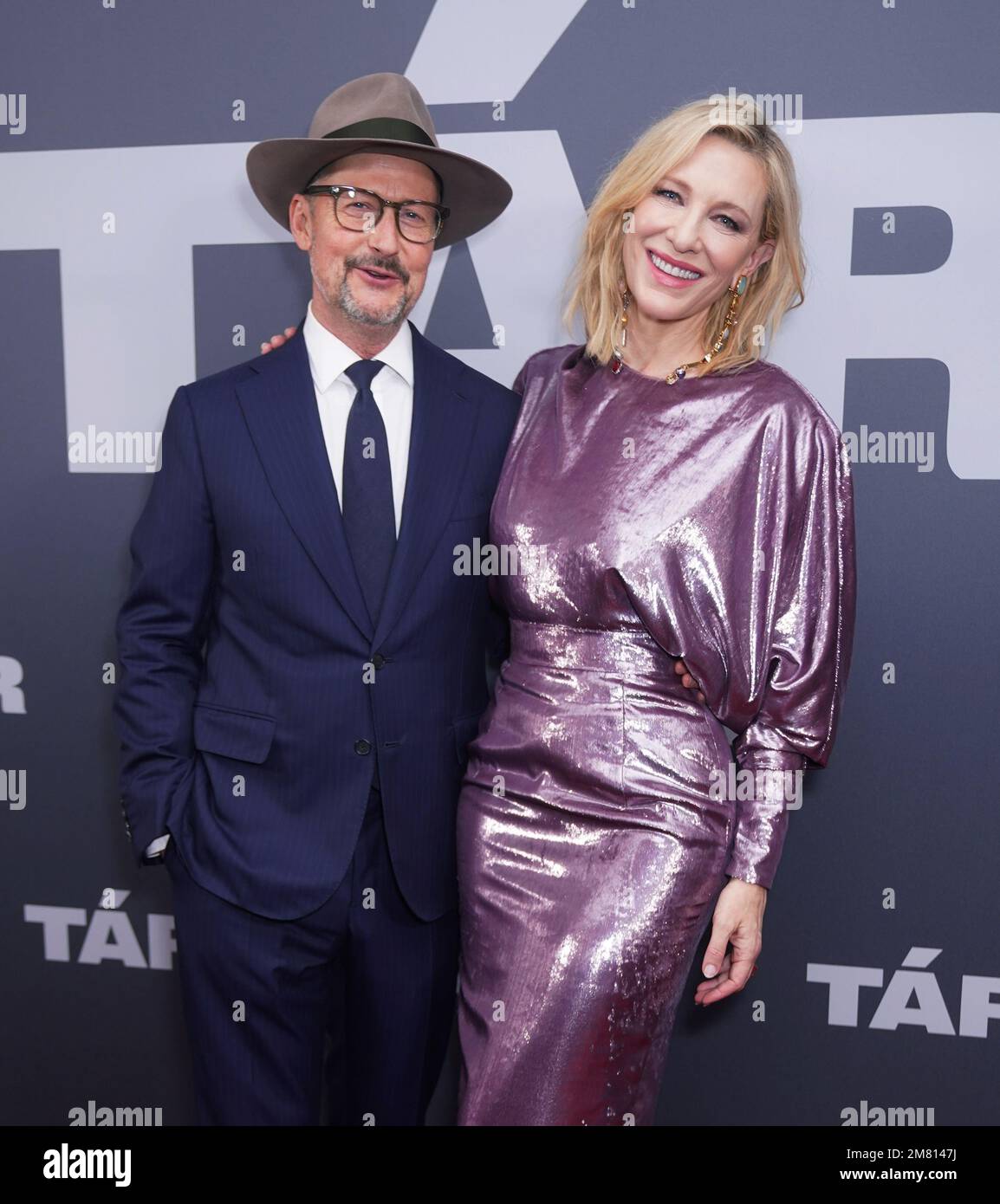 Todd Field and Cate Blanchett attending the premiere of TAR, at Picturehouse Central Cinema ...