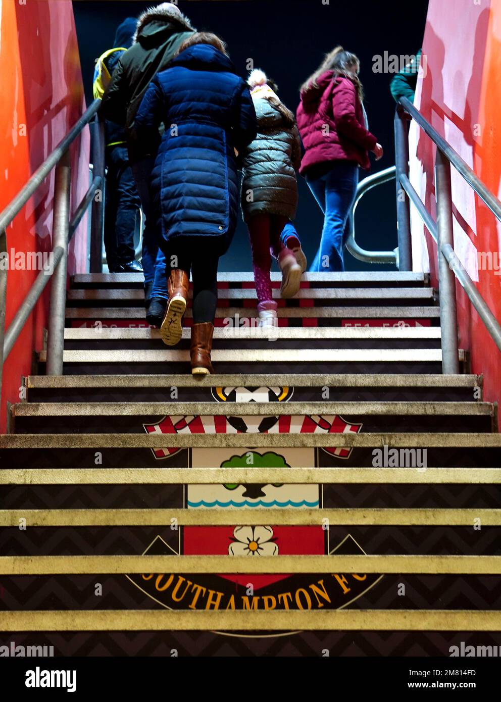 Fans make their way into their seats from the concourse before the ...