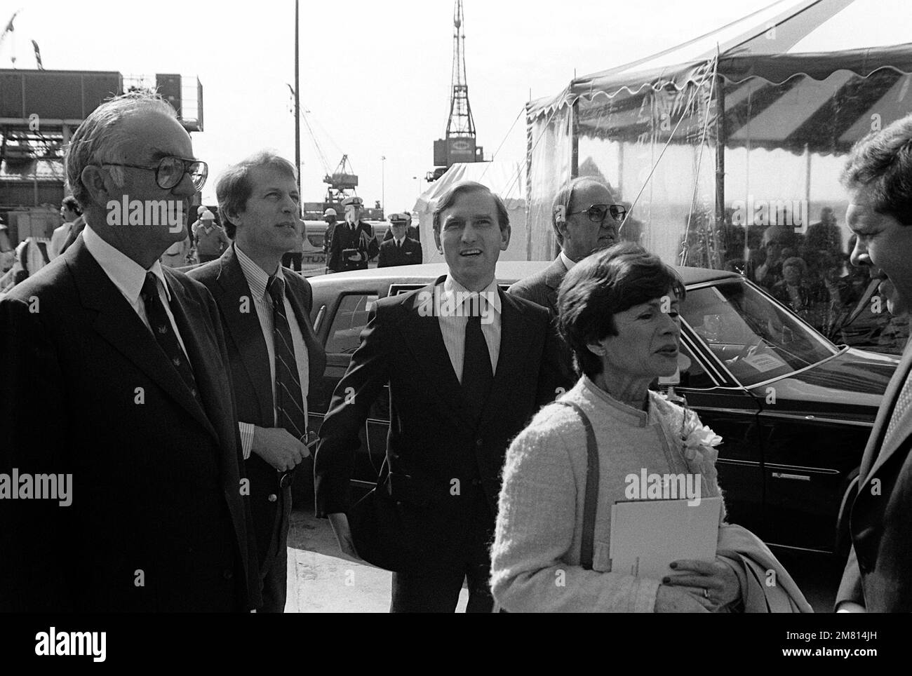 Joan Clark, wife of National Security Advisor William P. Clark, arrives ...