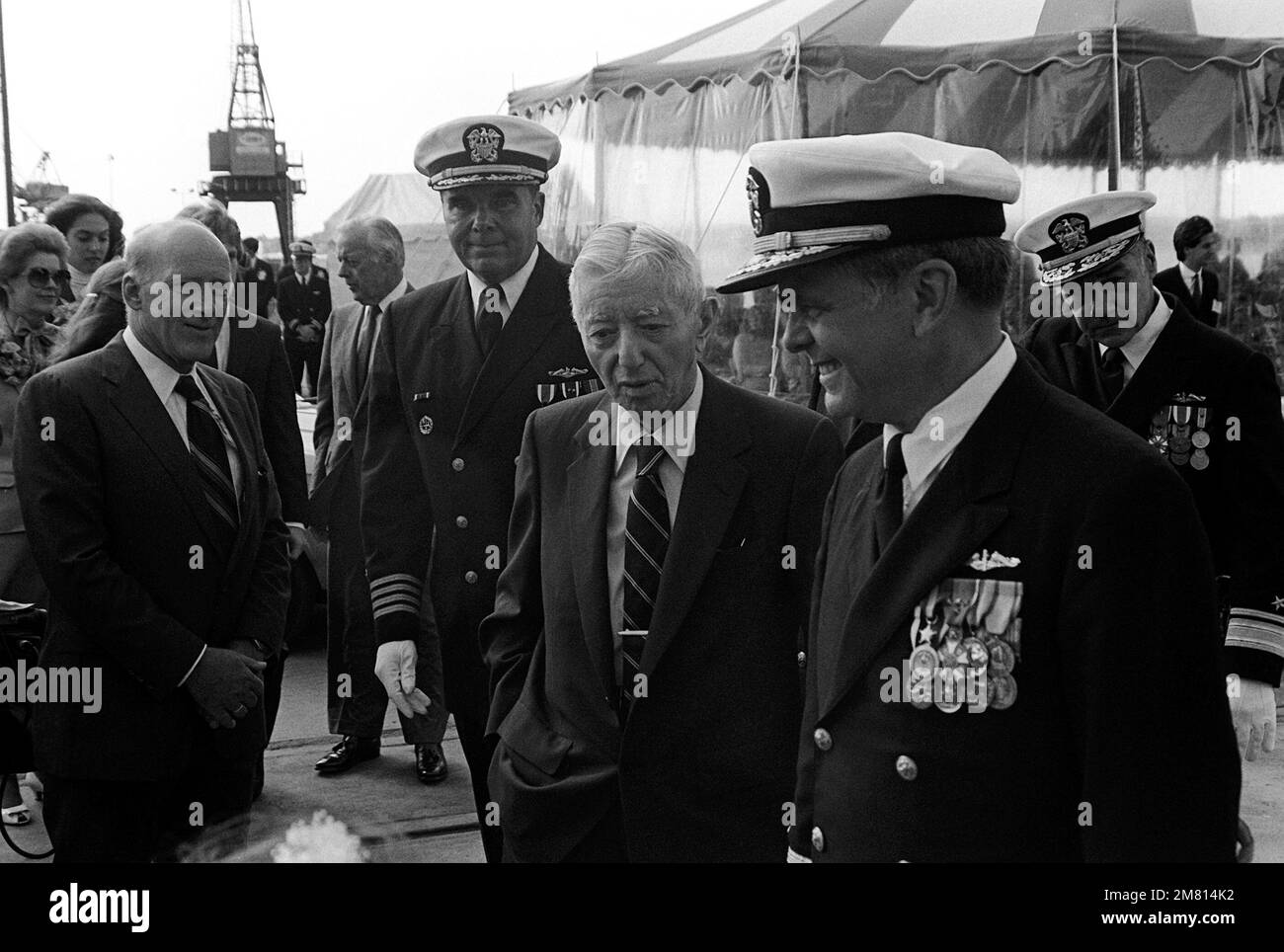 ADM Hyman G. Rickover, center, and ADM Kinnaird R. McKee, Director of ...