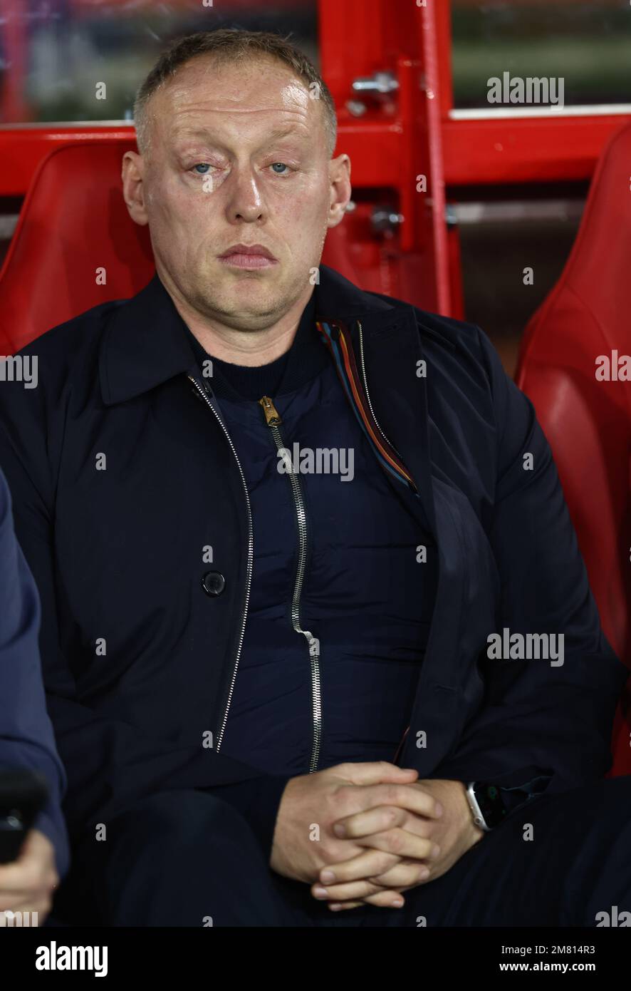 Nottingham, England, 11th January 2023. Steve Cooper manager of ...