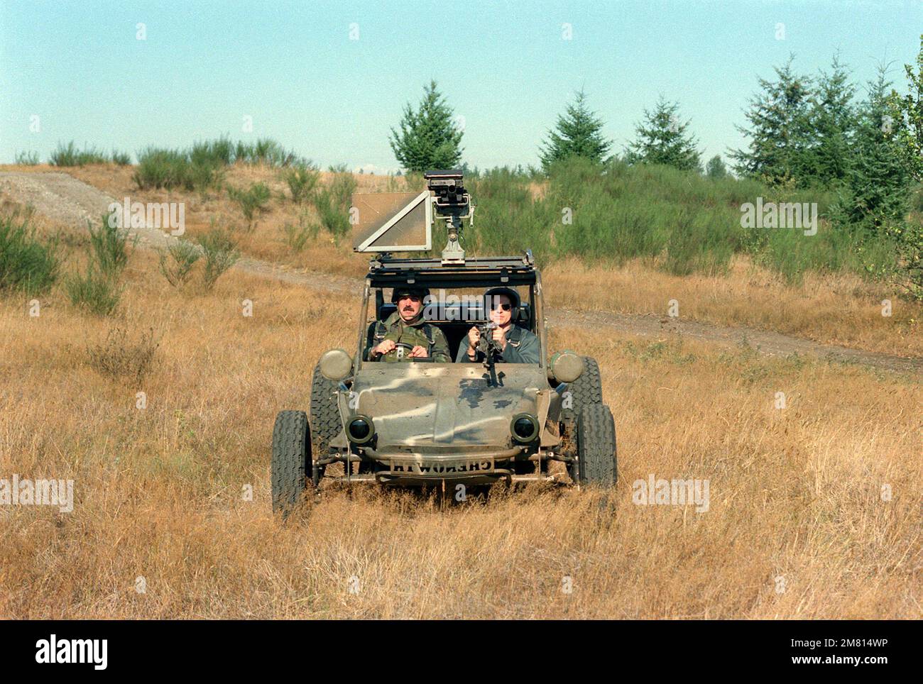 A front view of a fast attack vehicle operated by PFC. Drain Mackley ...