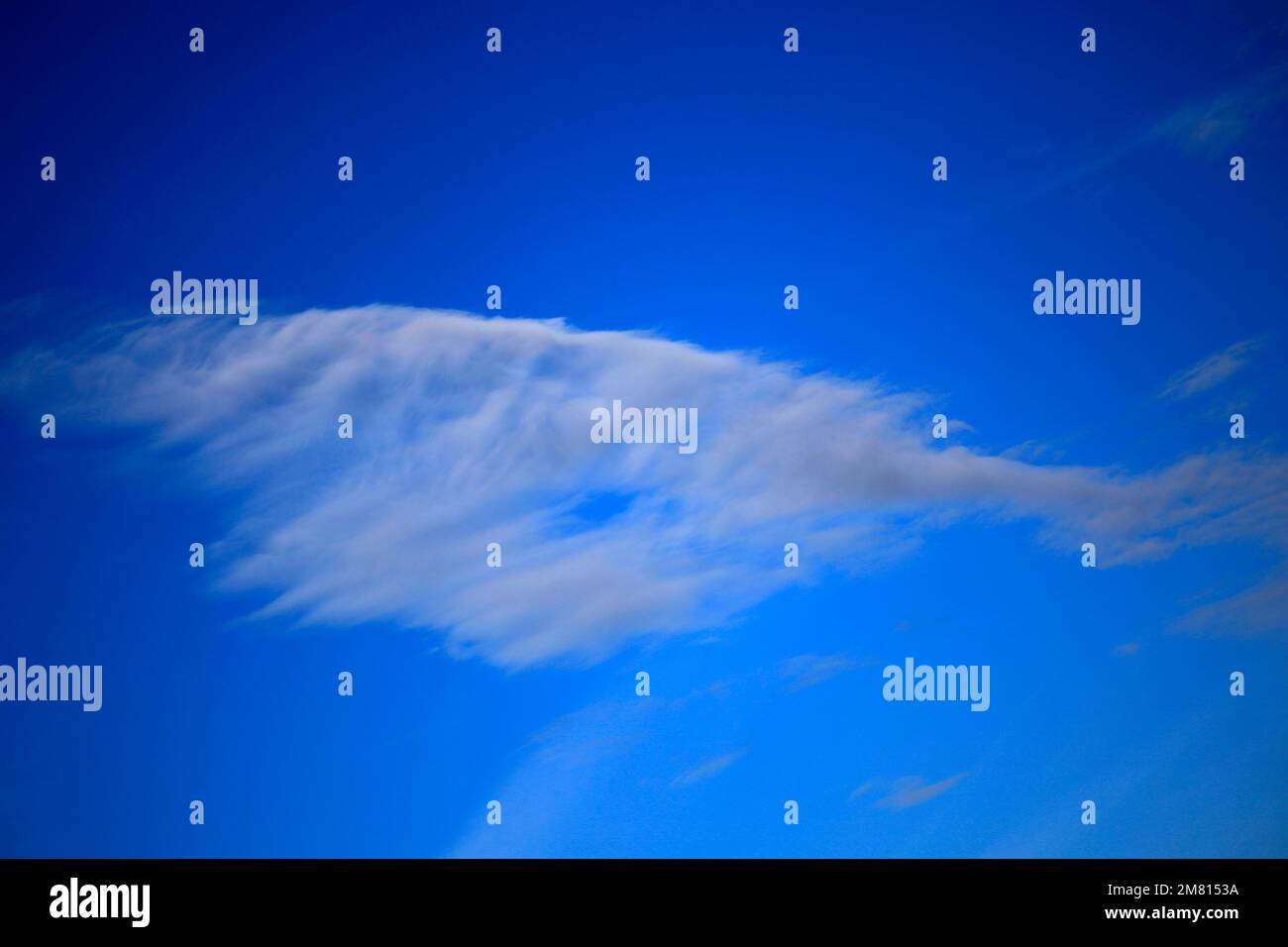 Cirrocumulus Stratiformis clouds in a blue sky Stock Photo - Alamy
