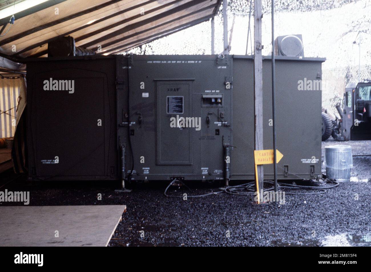 A field X-ray unit is used for full body X-rays of Marine casualties ...