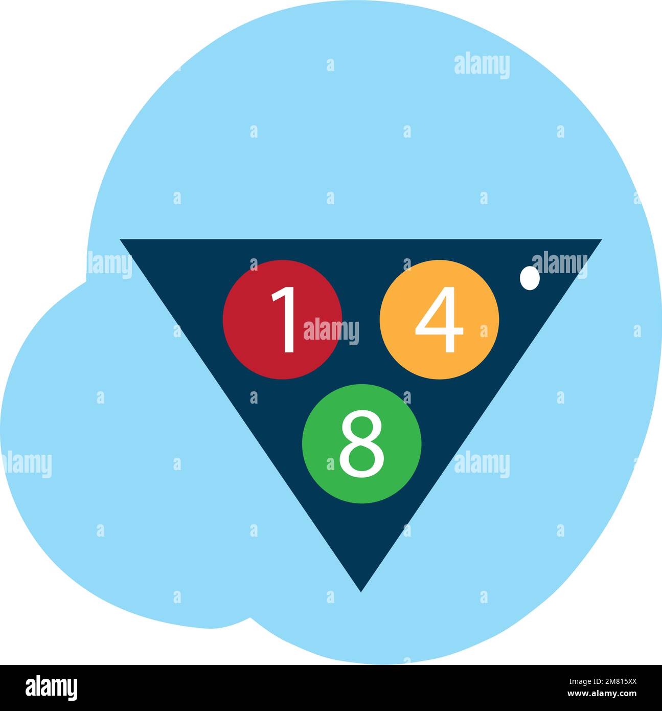 Isolated group of billiard balls icon Vector illustration Stock Vector ...