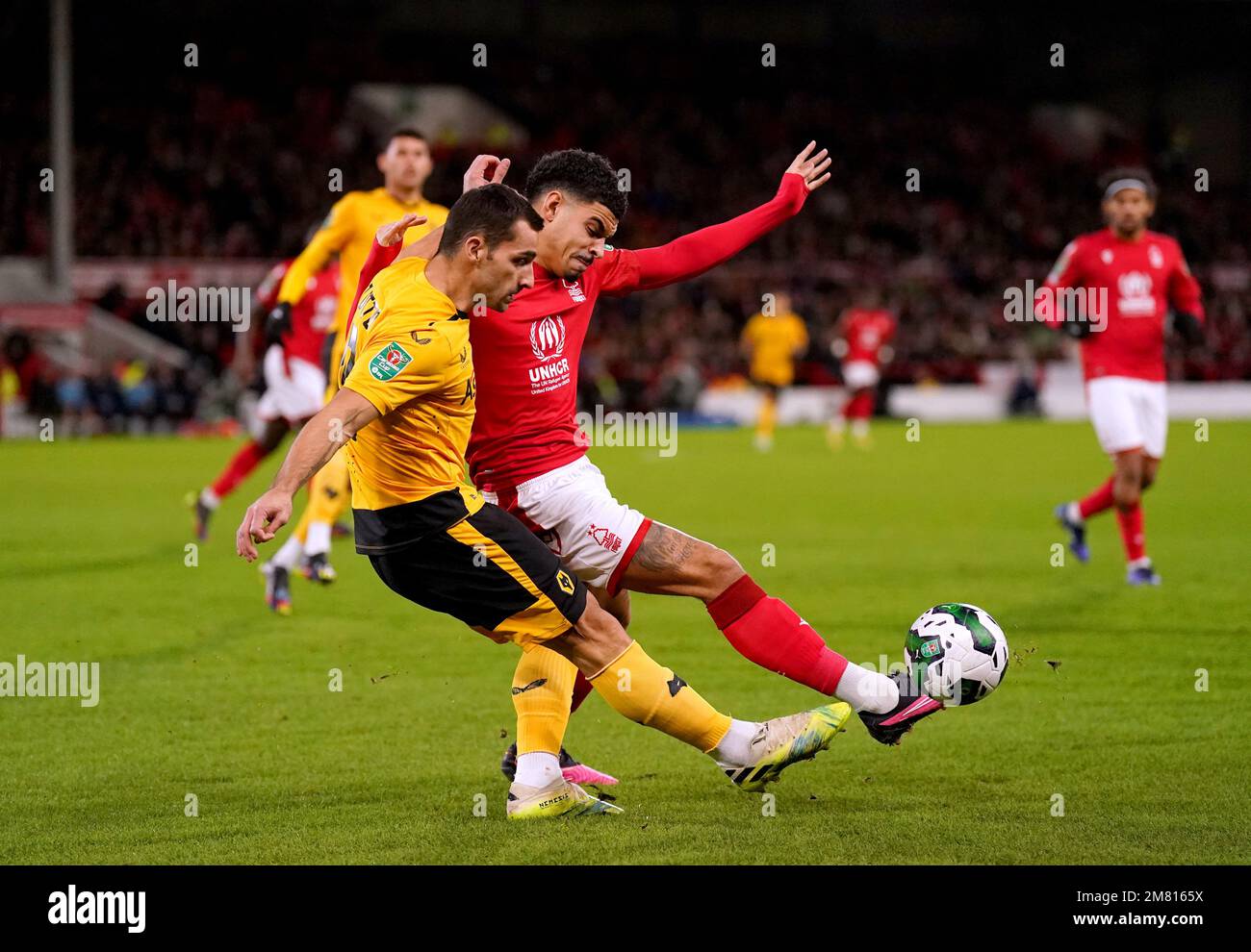 Wolverhampton Wanderers' Jonny (left) and Nottingham Forest's Morgan ...