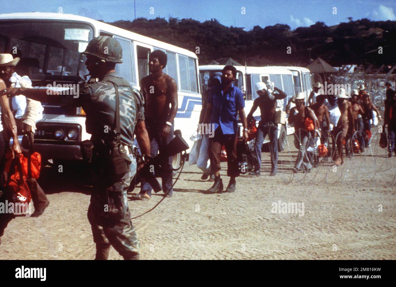 A military policeman from the 16th Military Police Brigade, XVIII ...