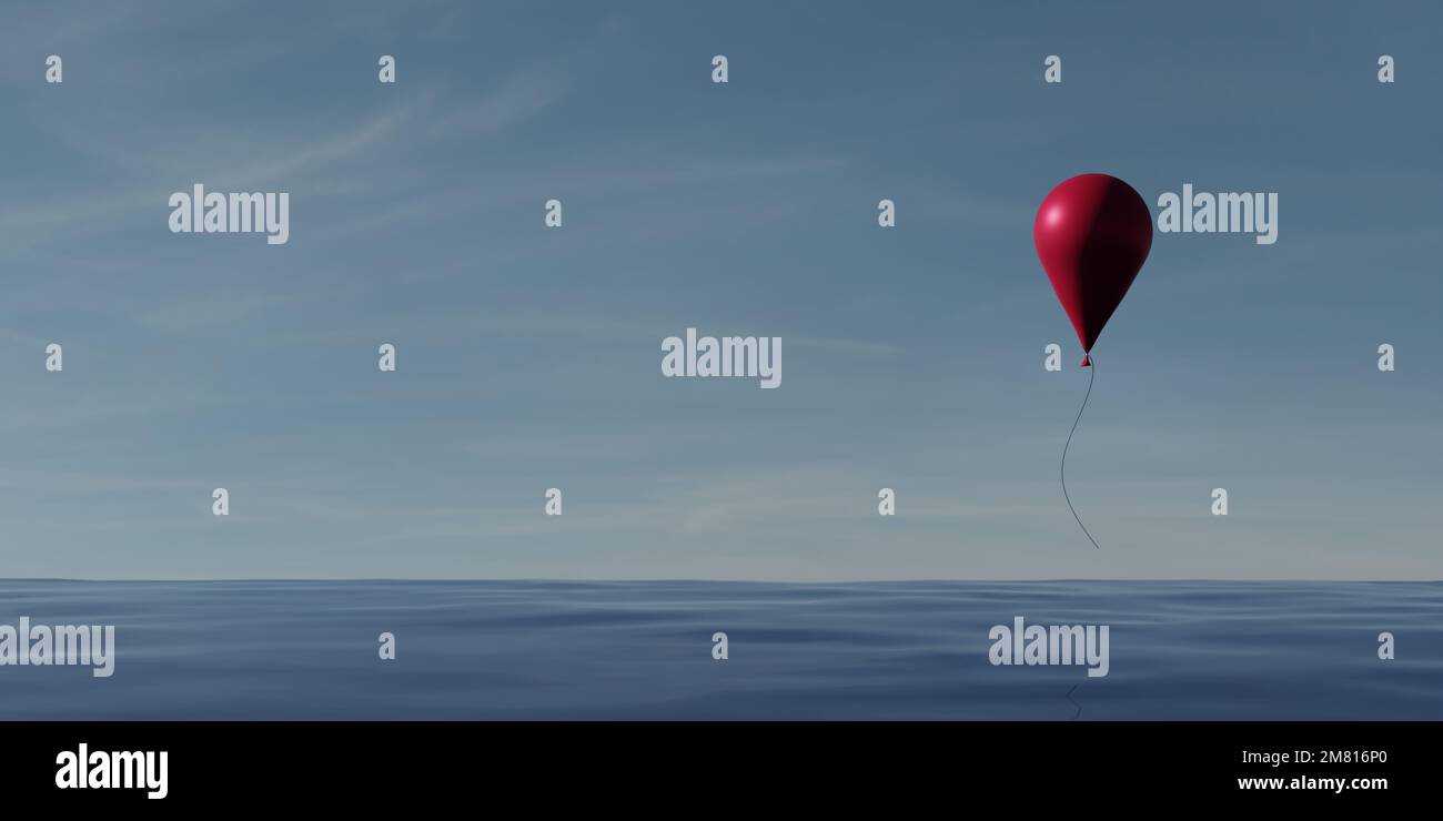 Hot air balloon over sea hi-res stock photography and images - Alamy