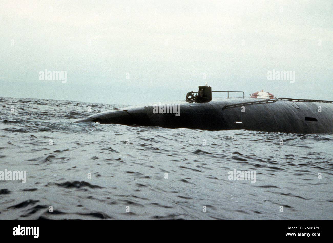 A starboard view of the aft section of a Soviet Tango class patrol ...