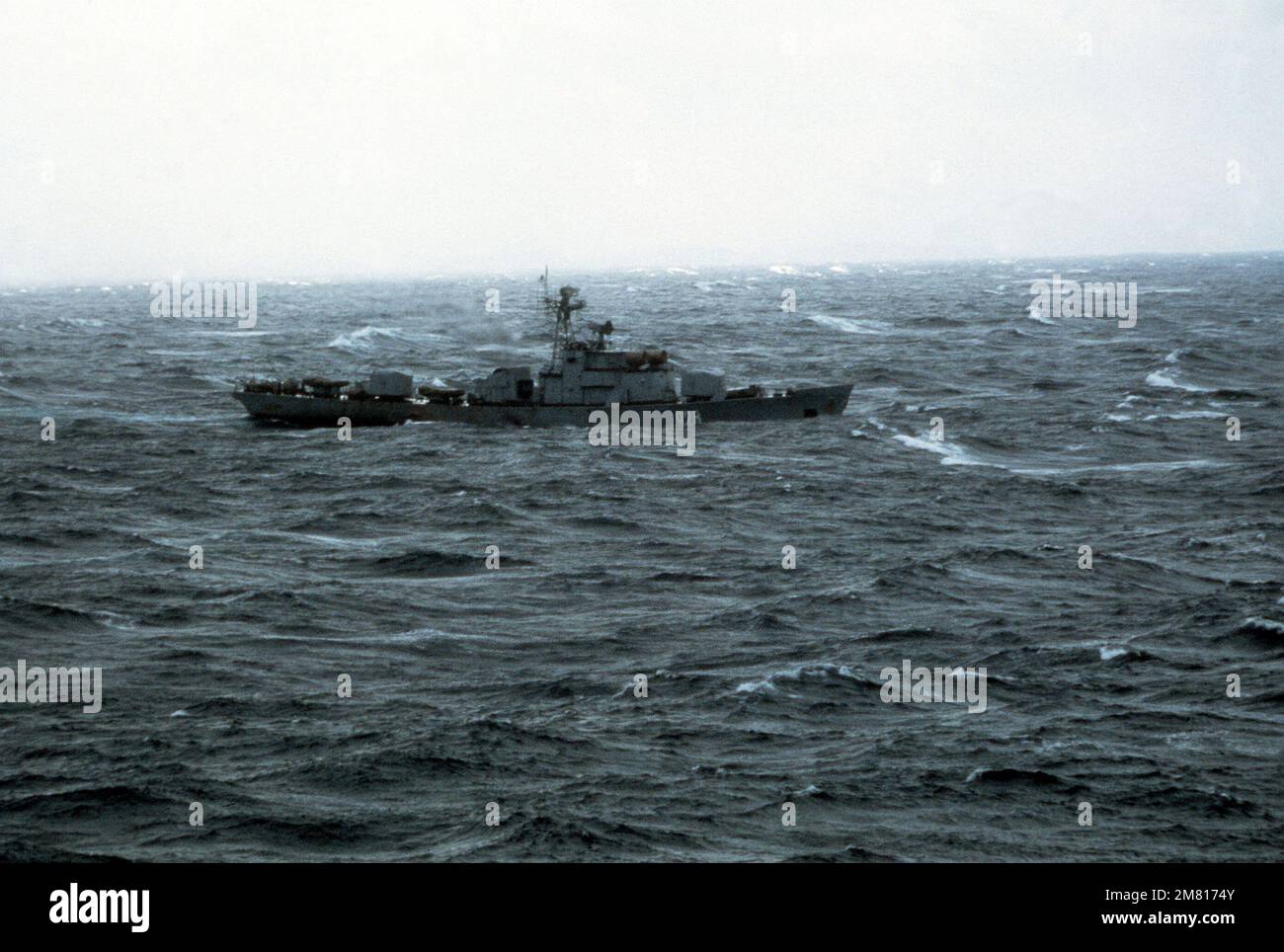 A starboard beam view of the Soviet "Petya I" class frigate 928 (FFL ...
