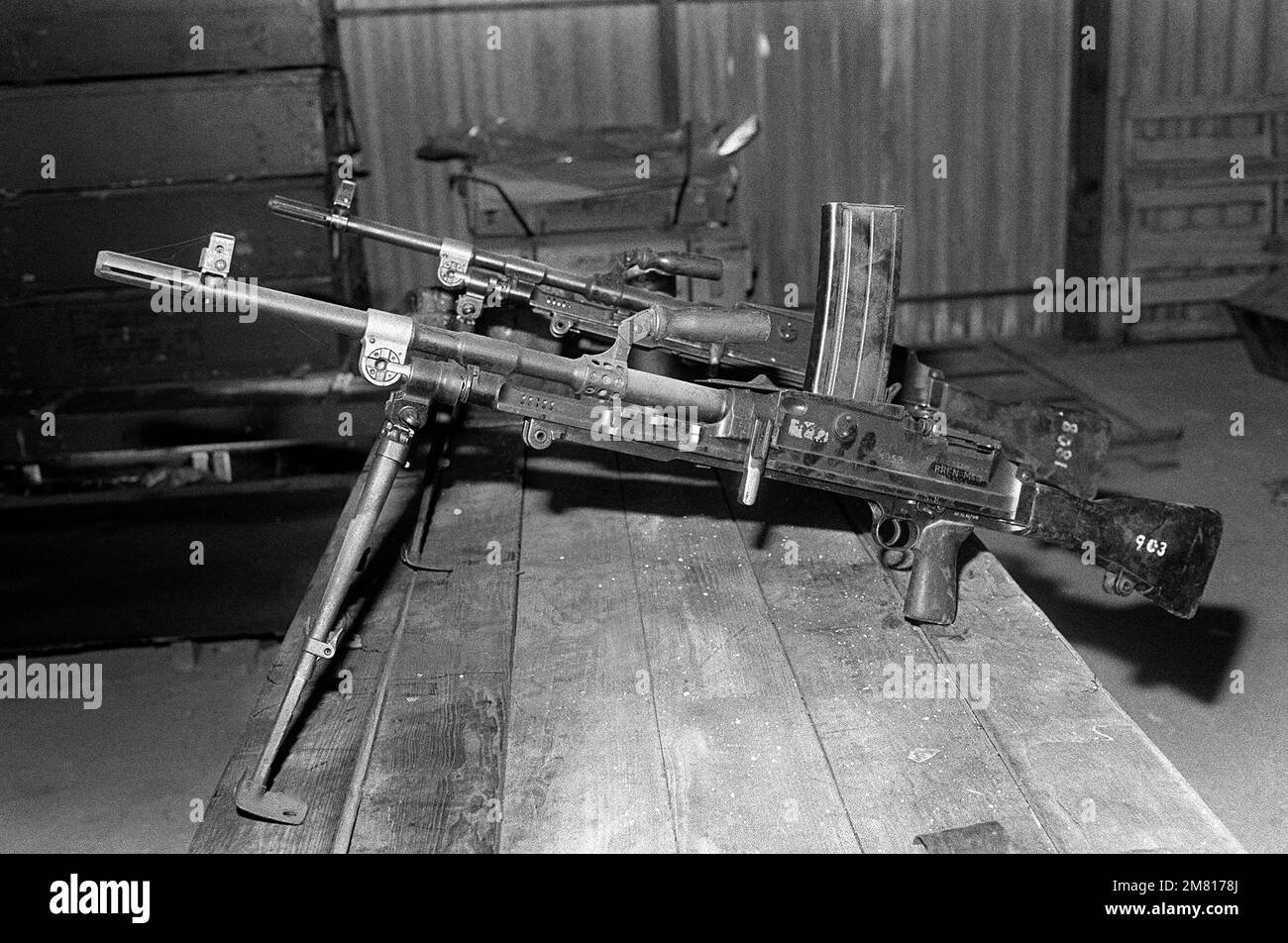 Bren light machine guns seized by US military personnel during ...