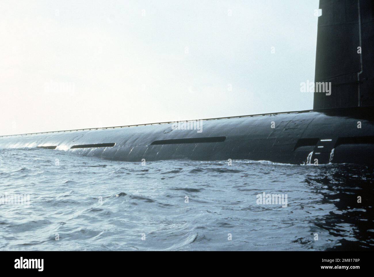 A starboard view of the aft section of a Soviet Tango class patrol ...